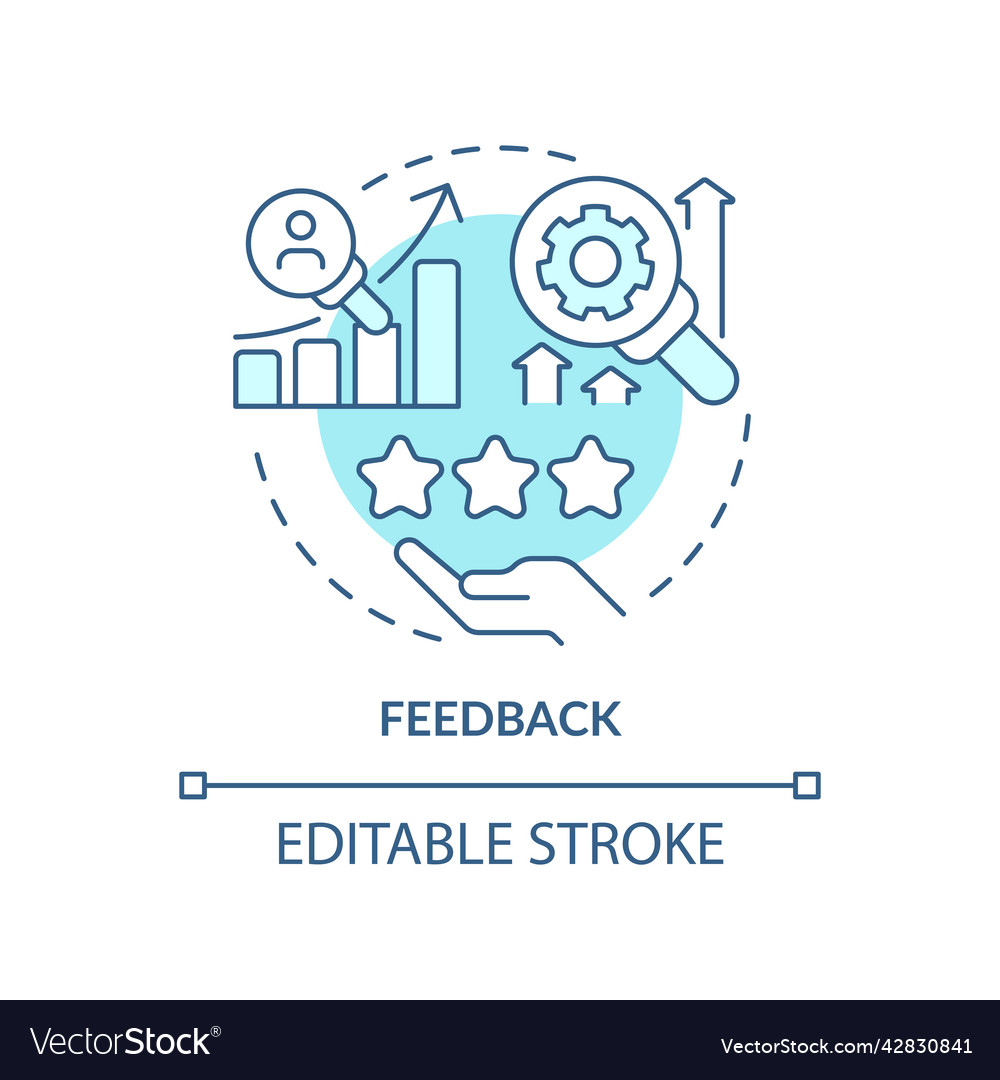 Feedback turquoise concept icon Royalty Free Vector Image Feedback turquoise concept icon Royalty Free Vector Image