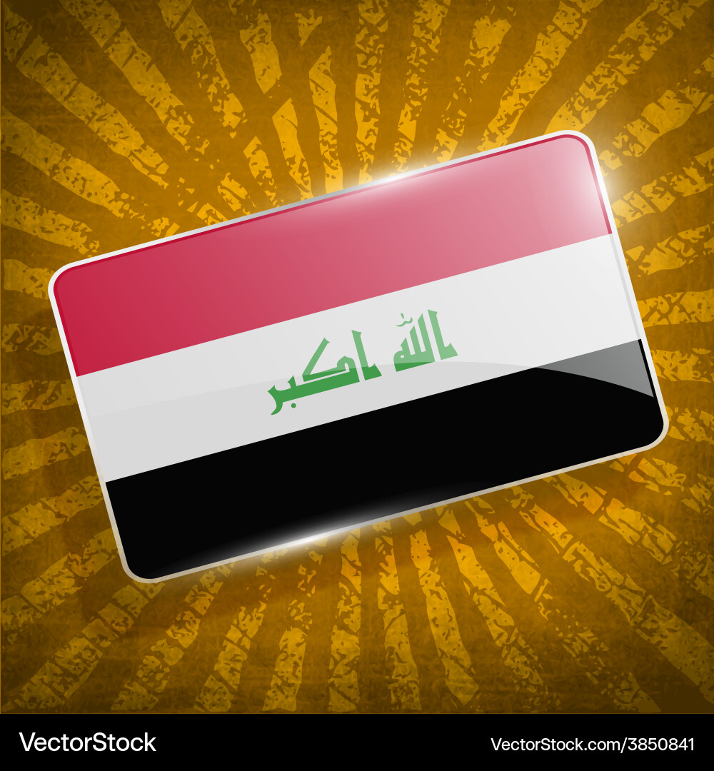 Flag of iraq with old texture Royalty Free Vector Image