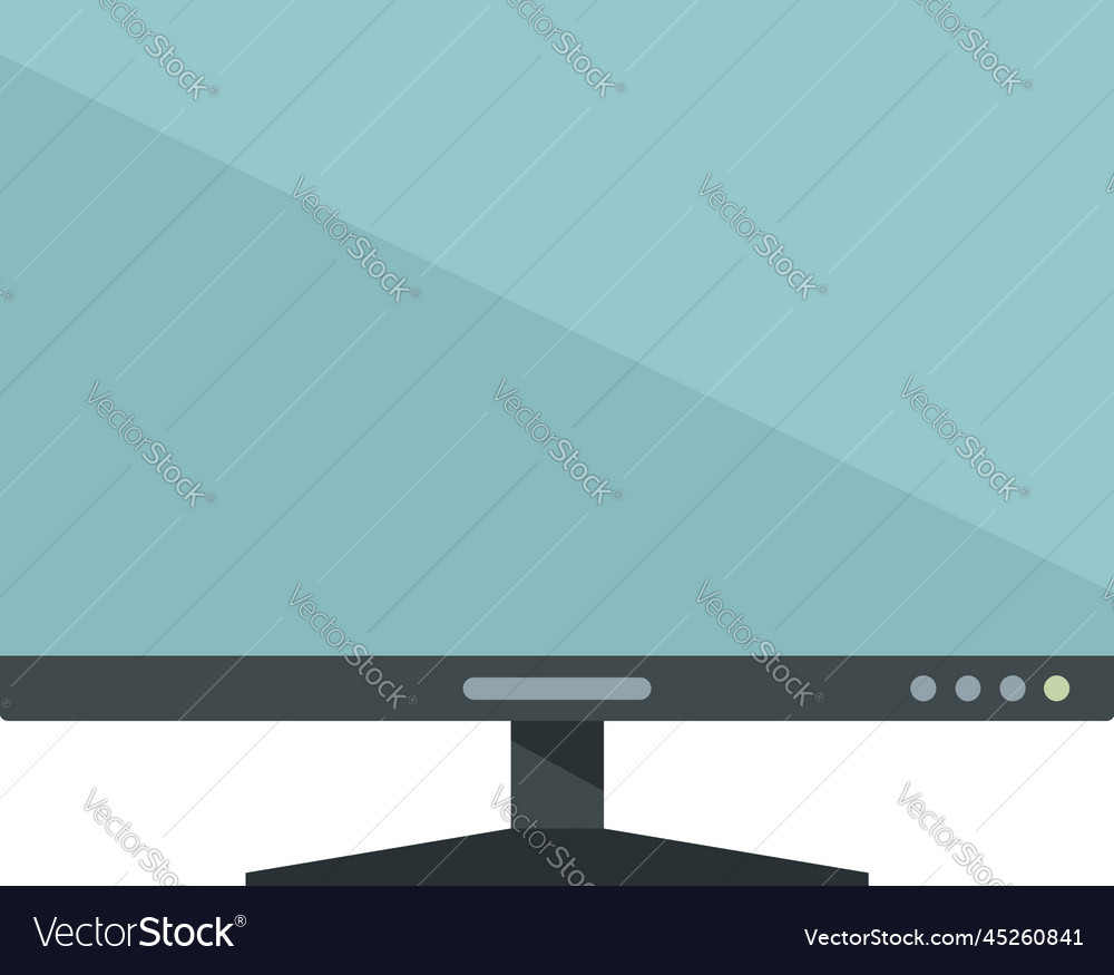 Frameless monitor icon flat computer Royalty Free Vector