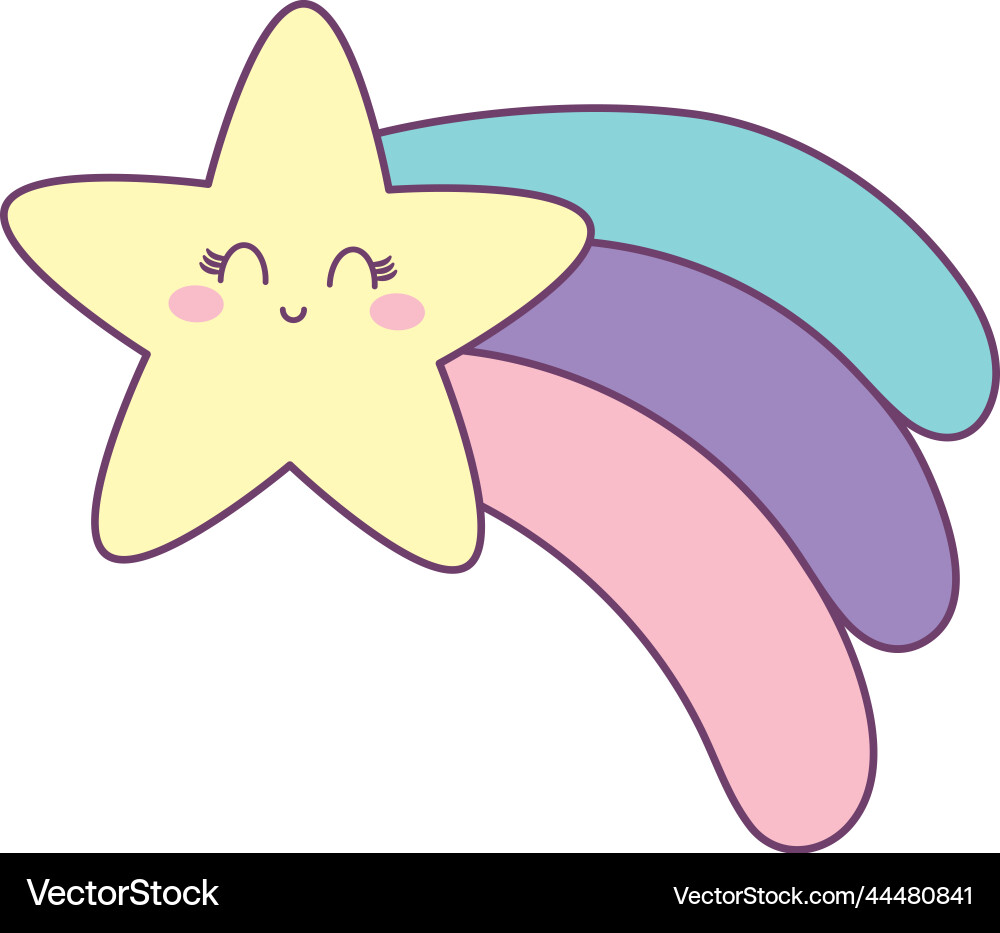 Happy shooting star Royalty Free Vector Image - VectorStock