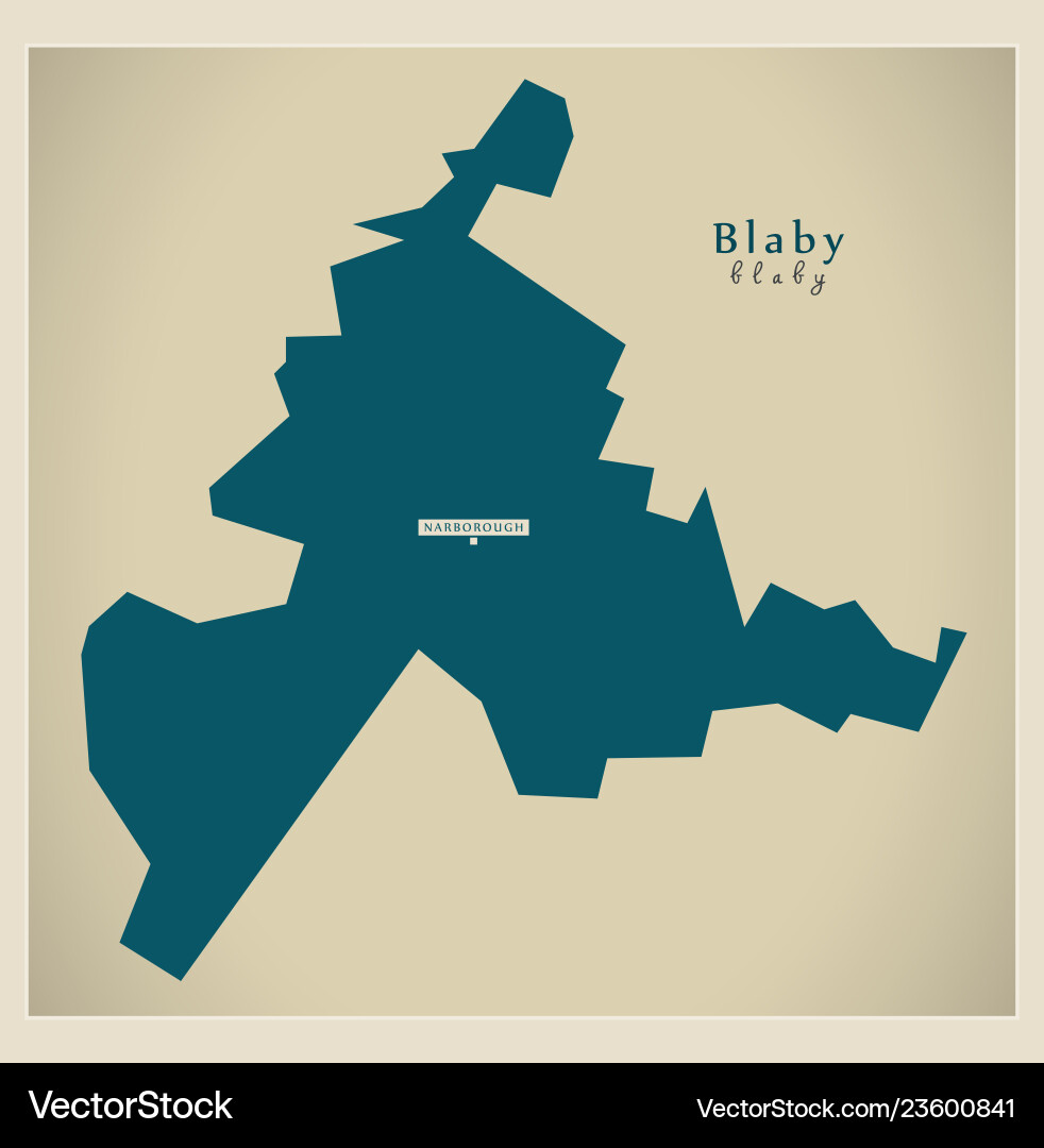 Modern map - blaby district of leicestershire Vector Image