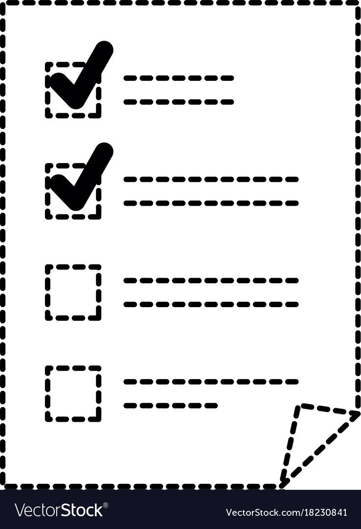Paper document checklist icon Royalty Free Vector Image