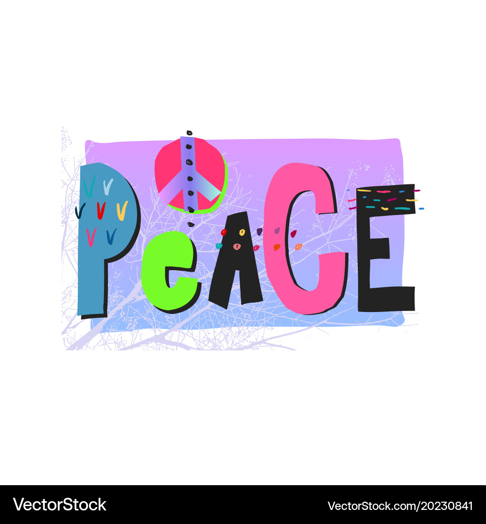 Peace Word Clip Art