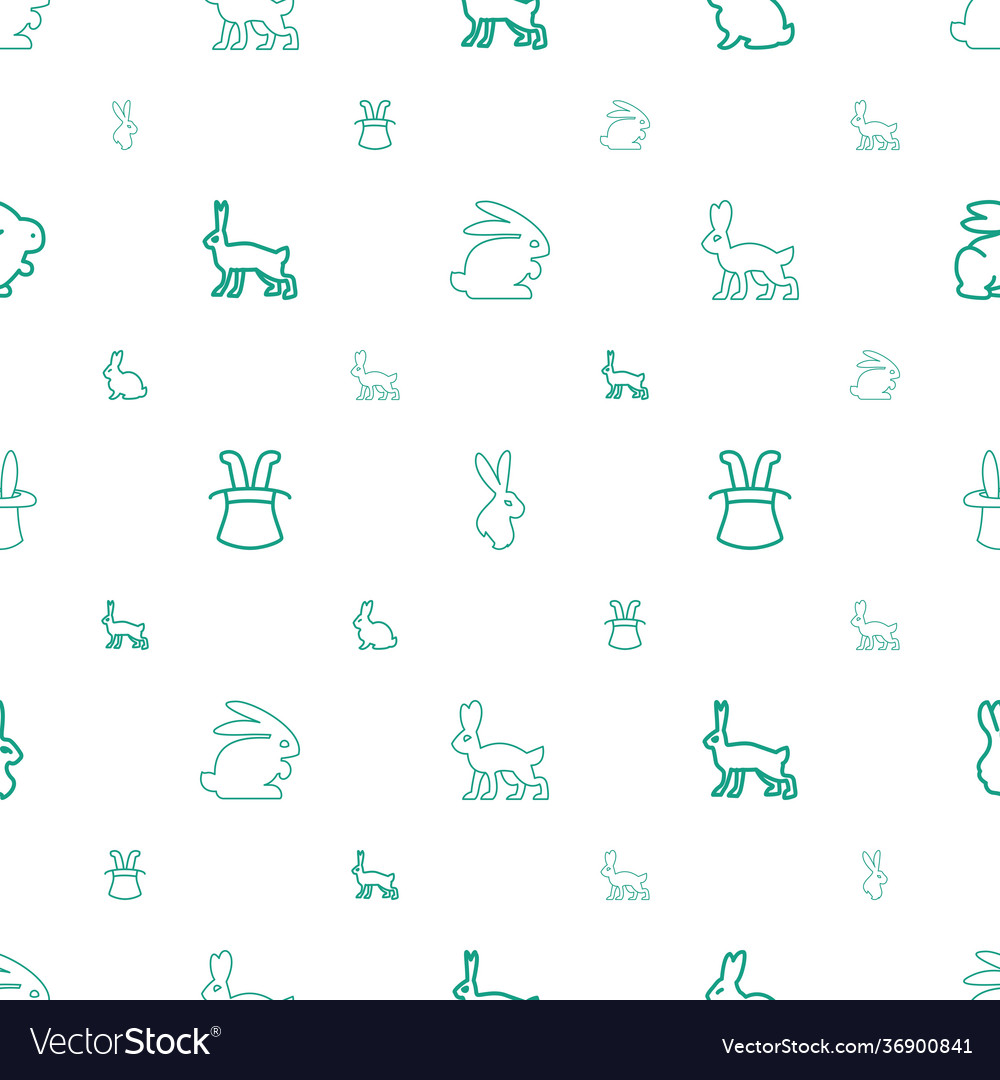 Rabbit icons pattern seamless white background Vector Image