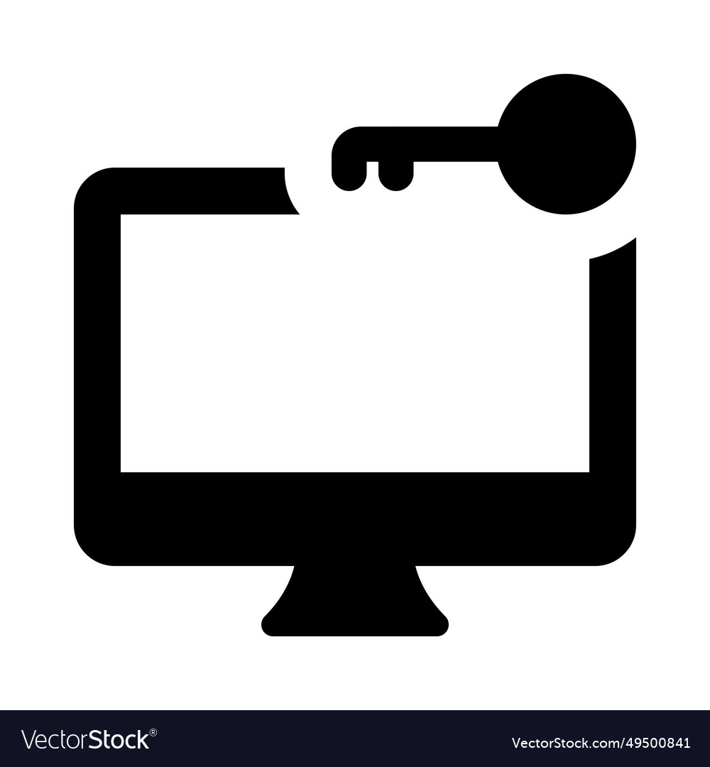 Security or encryption feature in desktop Vector Image