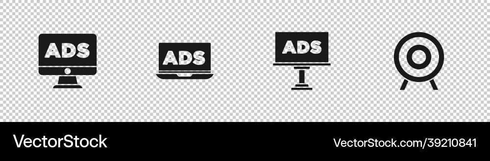 Set advertising and target sport icon Royalty Free Vector