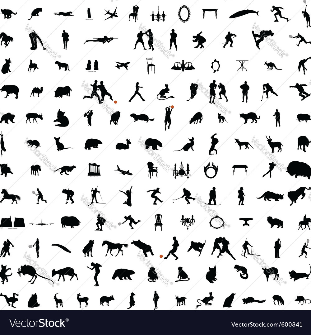 Silhouette Royalty Free Vector Image - VectorStock