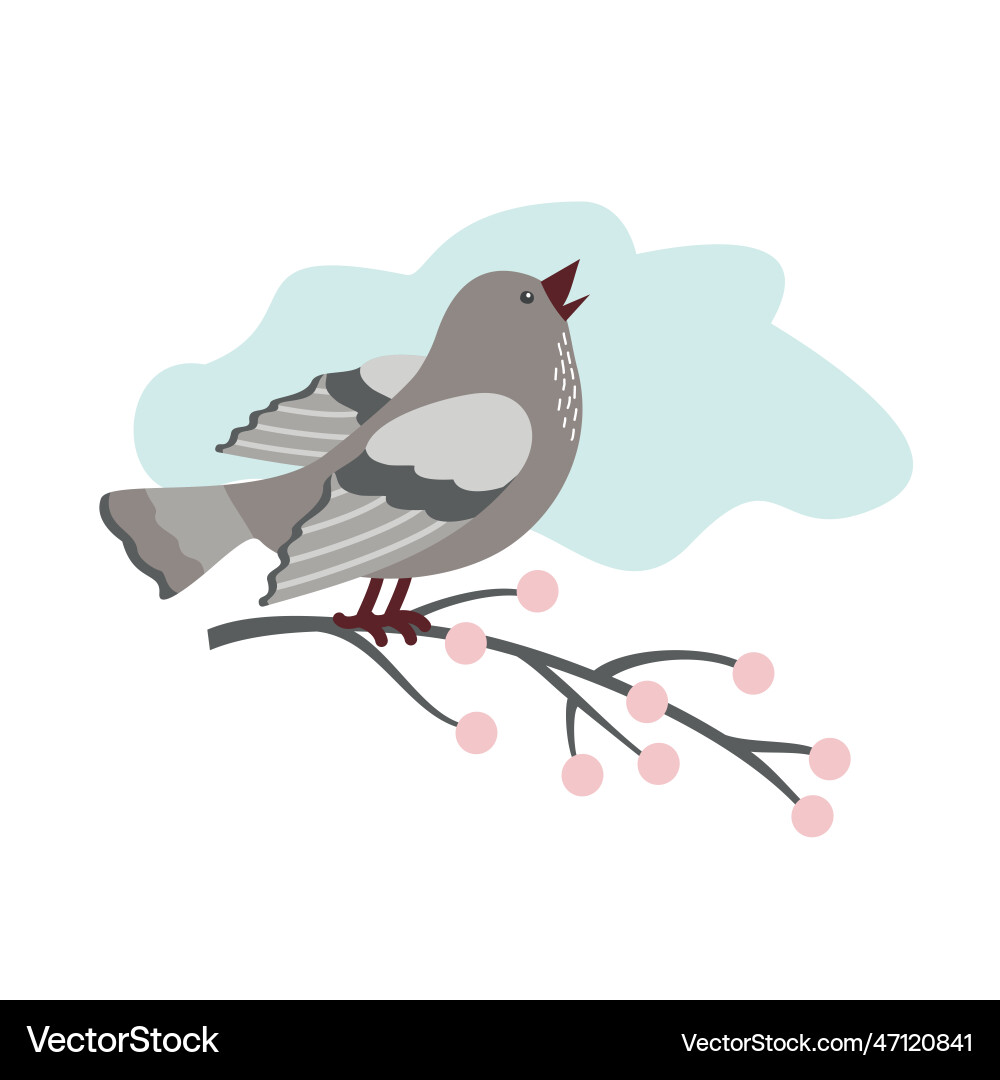 Spring bird trill Royalty Free Vector Image - VectorStock
