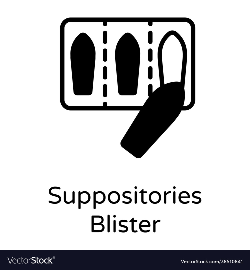 Suppositories blister Royalty Free Vector Image