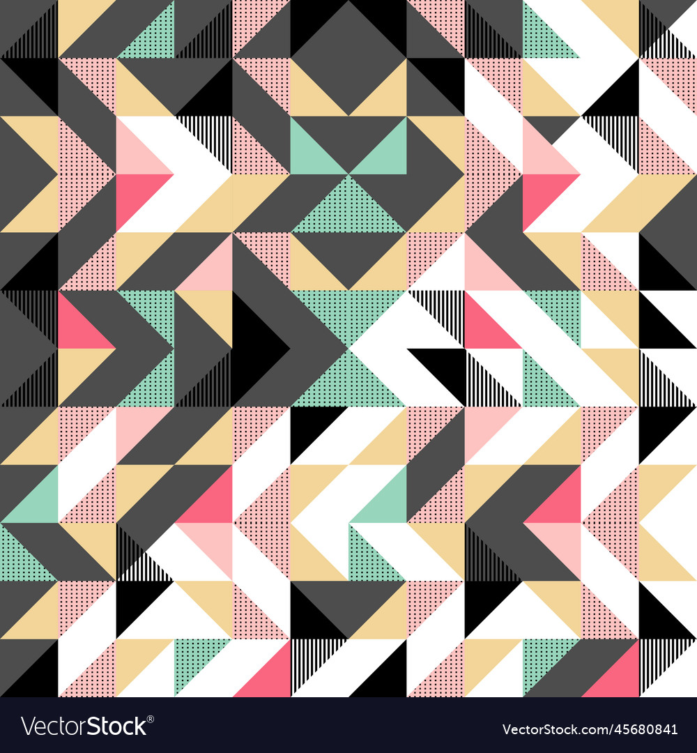 Triangle colorful texture pattern design Vector Image