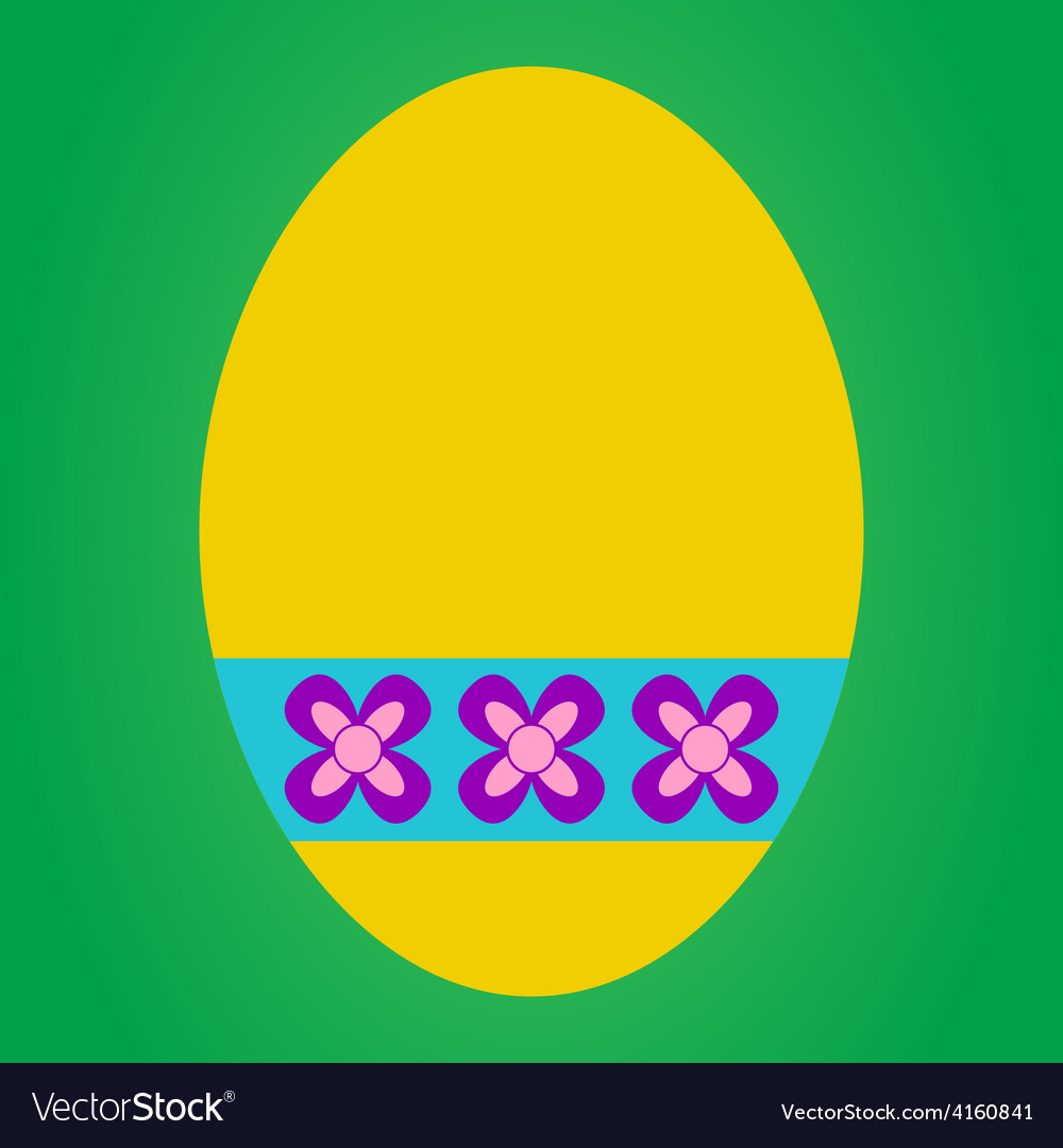 Yellow easter egg Royalty Free Vector Image - VectorStock