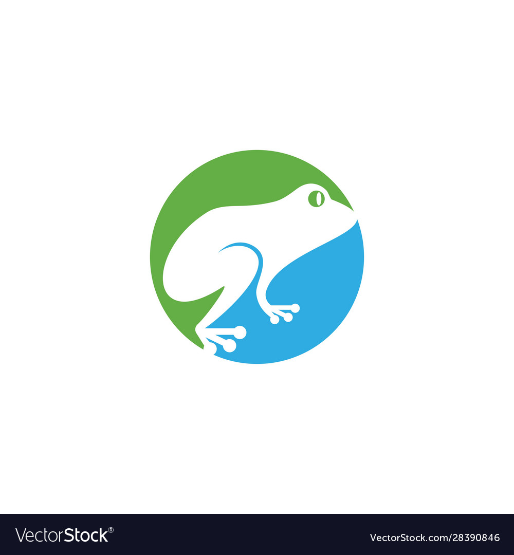 Frog logo template Royalty Free Vector Image - VectorStock