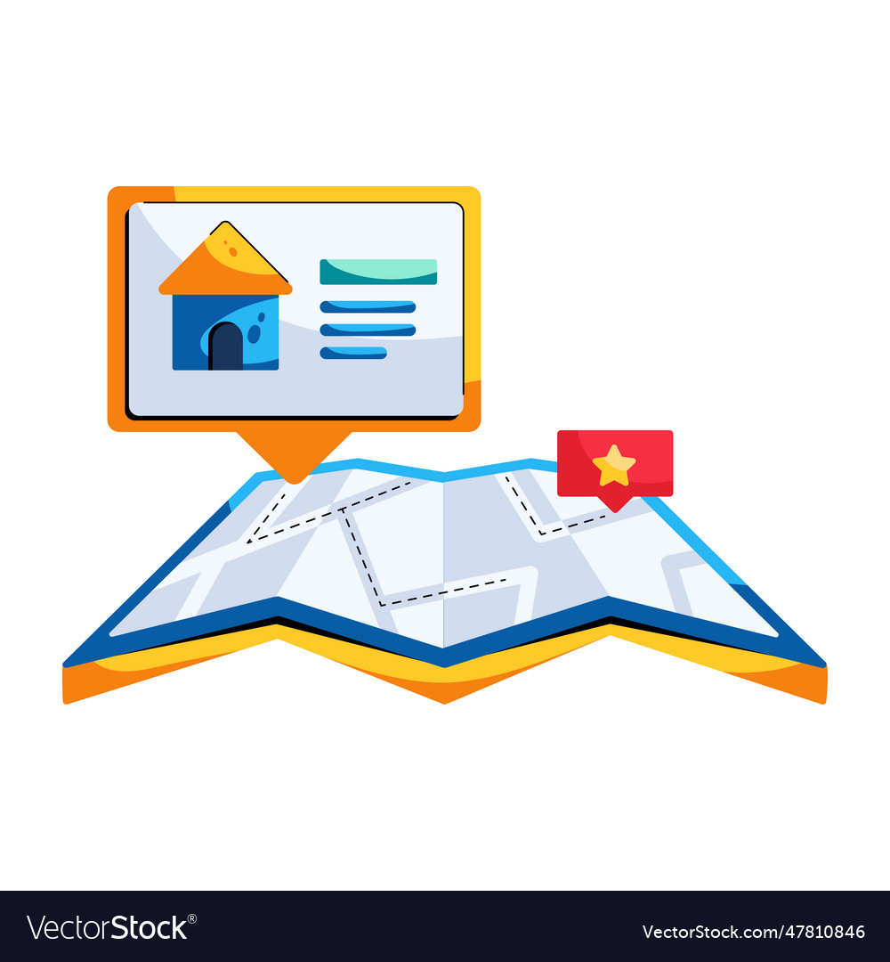 Home map Royalty Free Vector Image - VectorStock