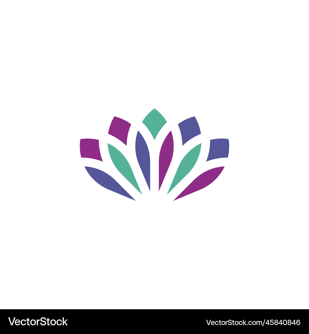 Lotus flower logo symbol design Royalty Free Vector Image