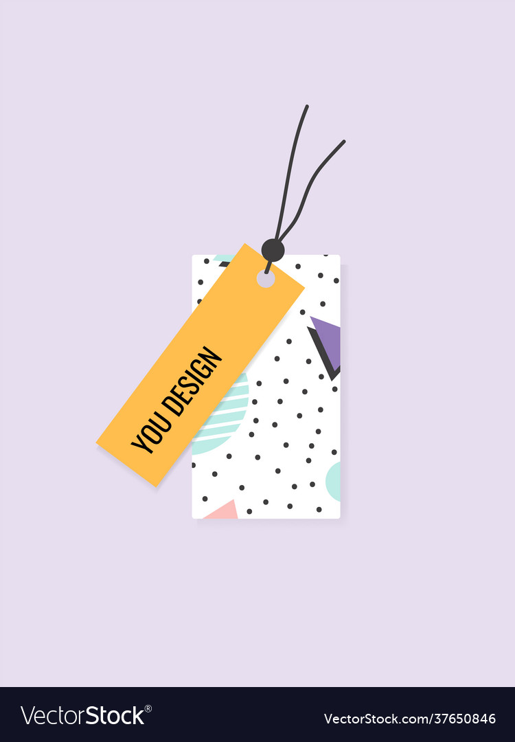 Memphis pattern tags collection Royalty Free Vector Image