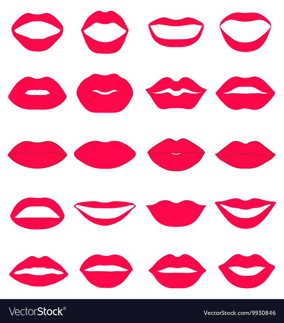 Red lips Royalty Free Vector Image - VectorStock