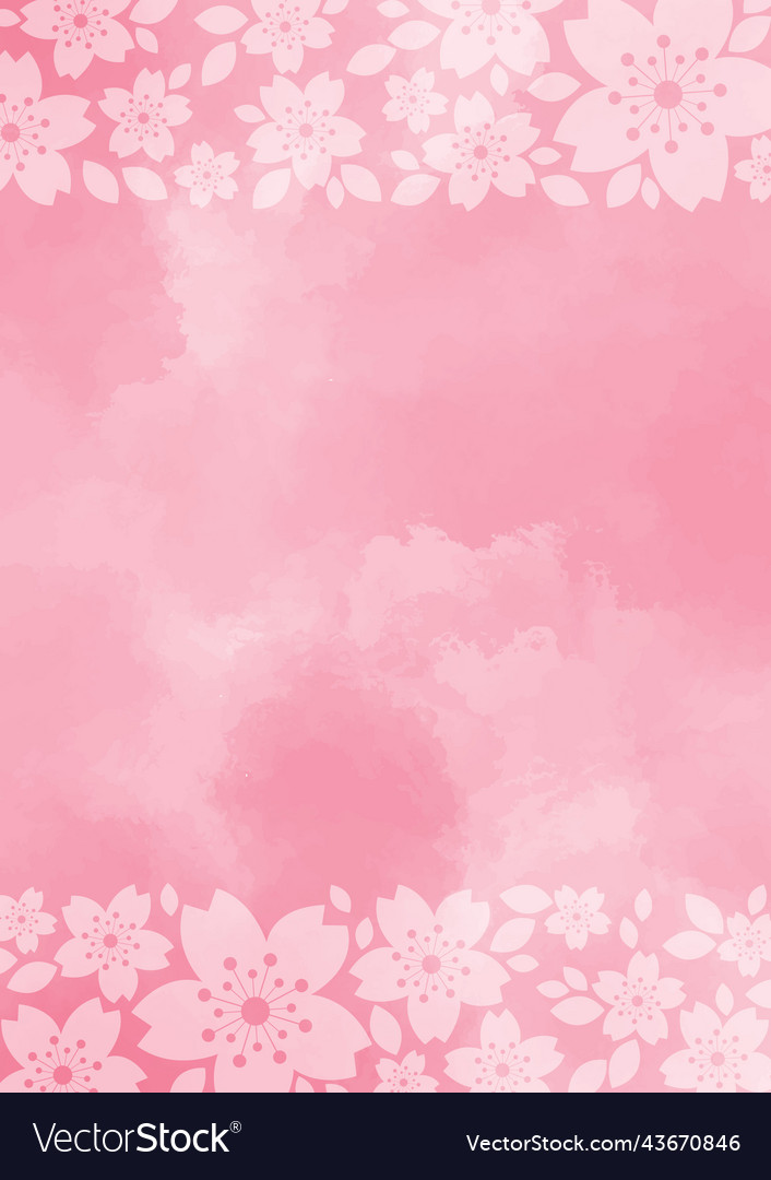 Sakura flower cherry blossom flower frame Vector Image Sakura flower cherry blossom flower frame Vector Image