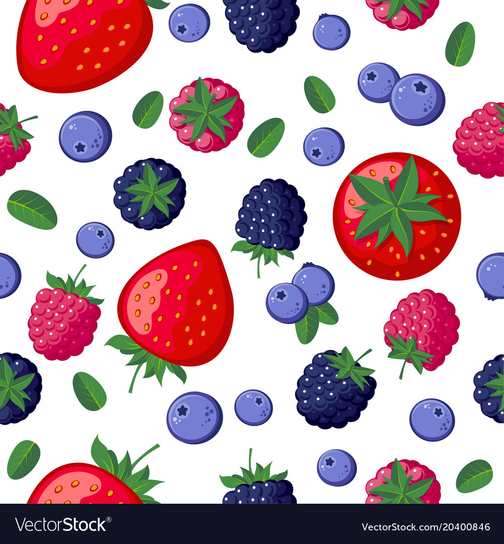 Seamless pattern berries Royalty Free Vector Image Seamless pattern berries Royalty Free Vector Image