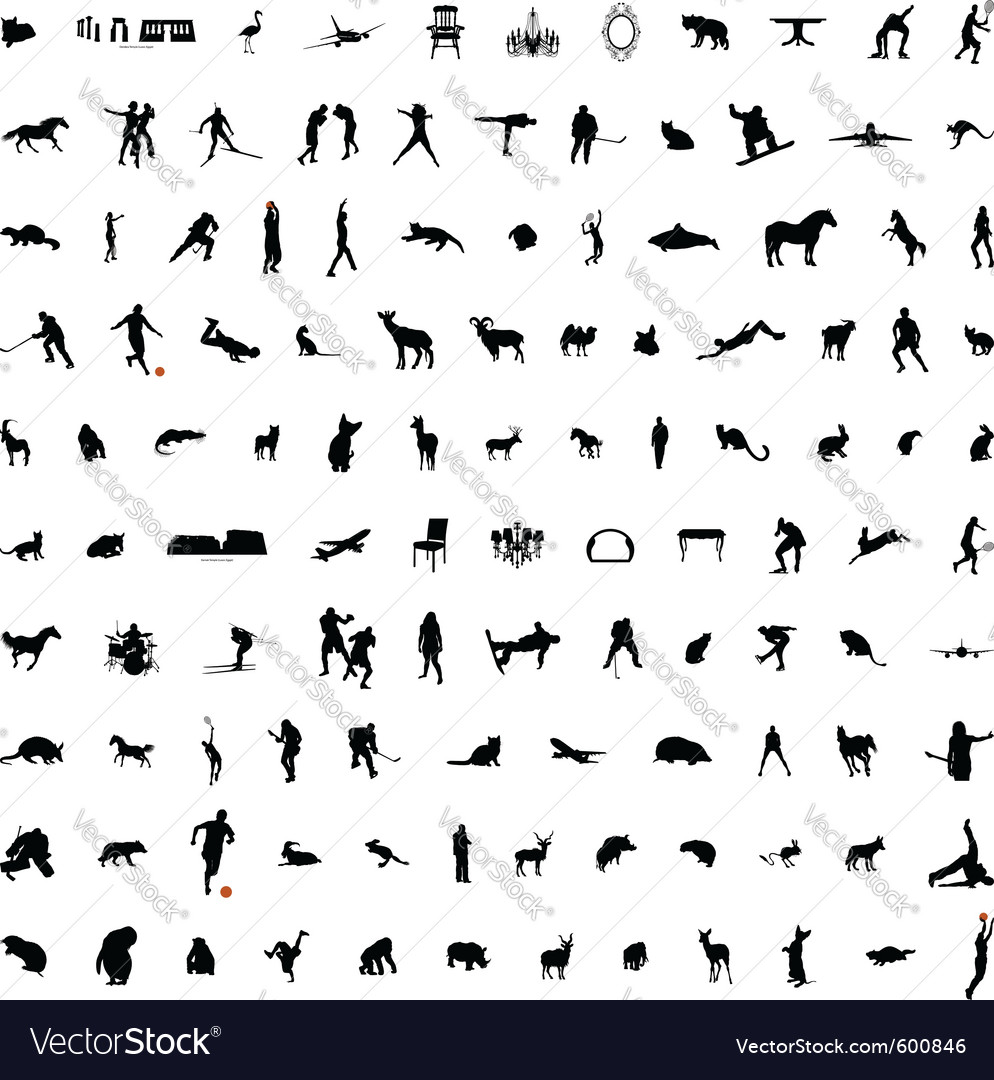 Silhouette Royalty Free Vector Image - VectorStock