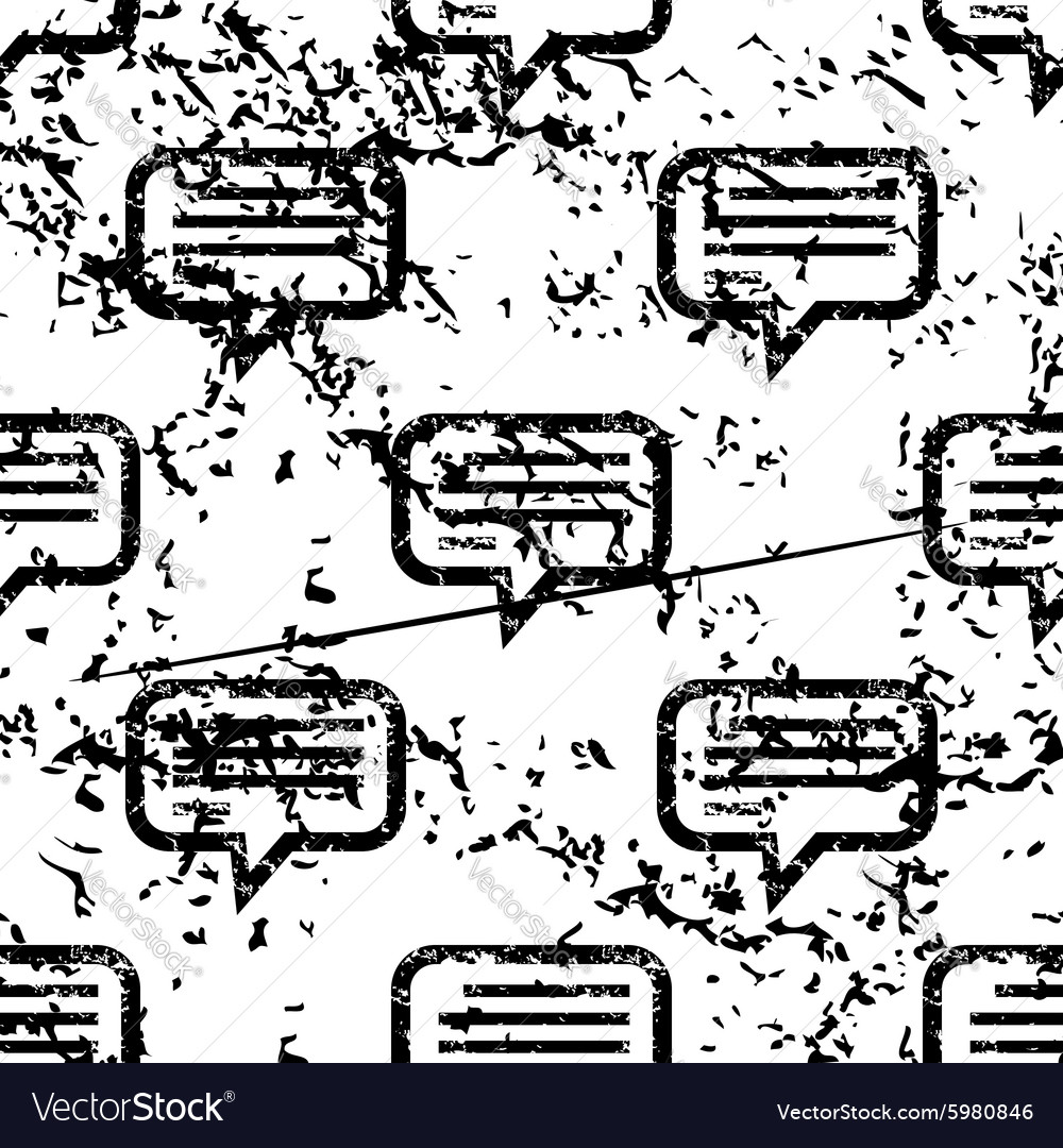 Text message pattern grunge monochrome Royalty Free Vector