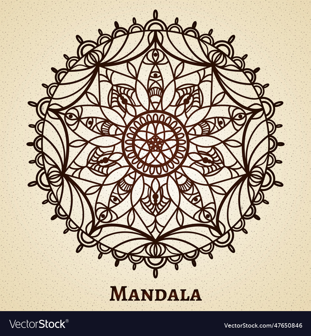 Yoga meditation mandala ornament Royalty Free Vector Image Yoga meditation mandala ornament Royalty Free Vector Image