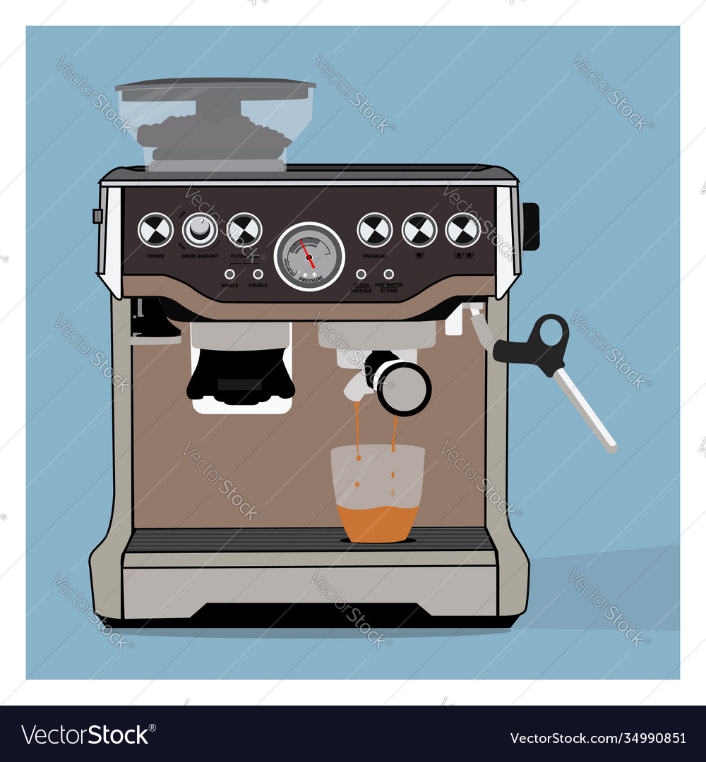 A coffee machine Royalty Free Vector Image - VectorStock