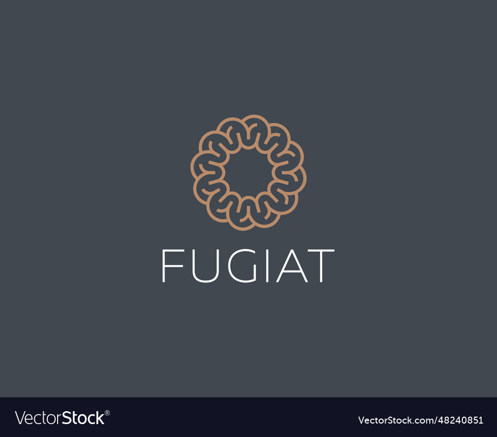 Abstract brain logo design flower sun sign Vector Image