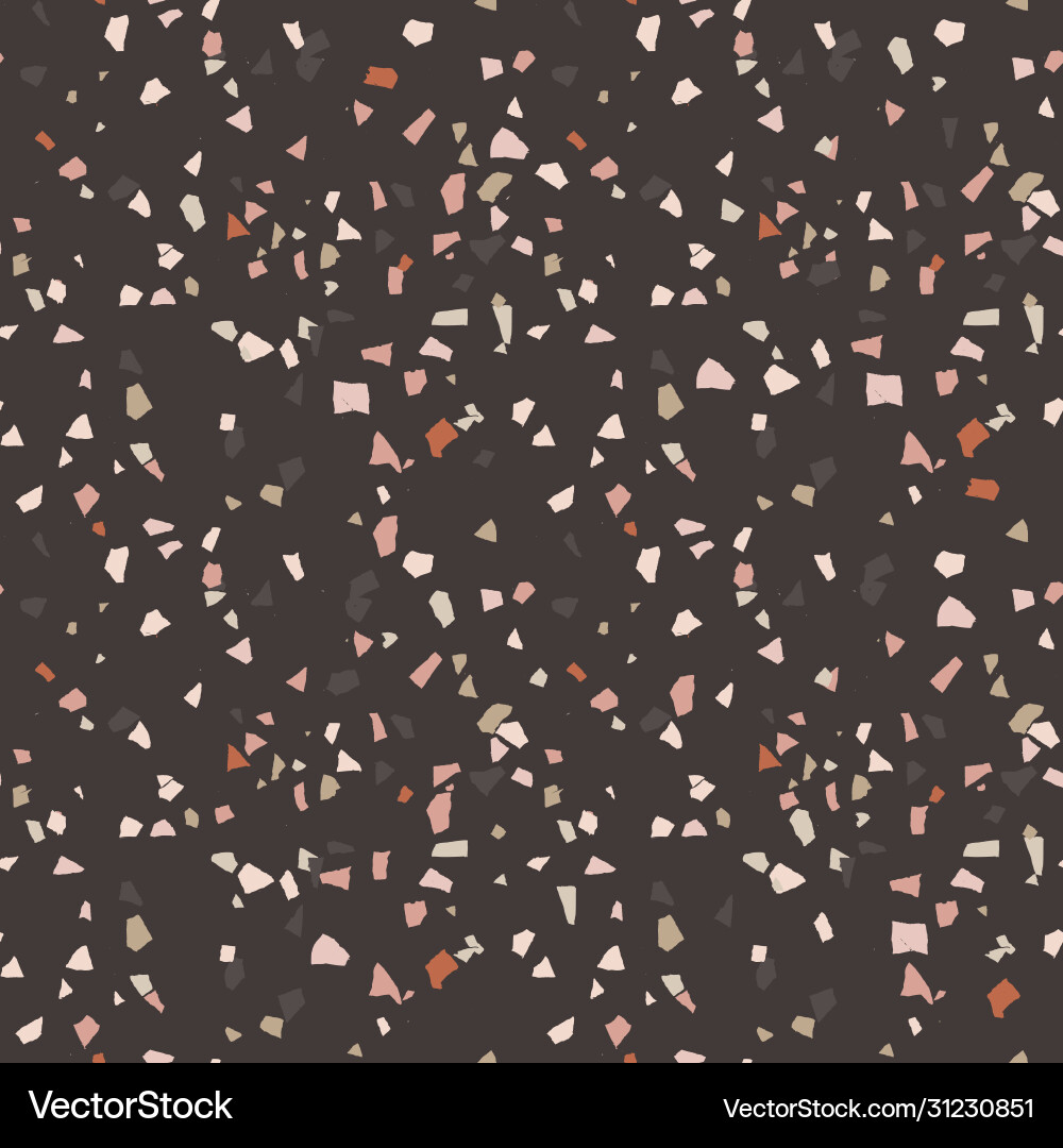 Abstract terrazzo seamless pattern Royalty Free Vector Image