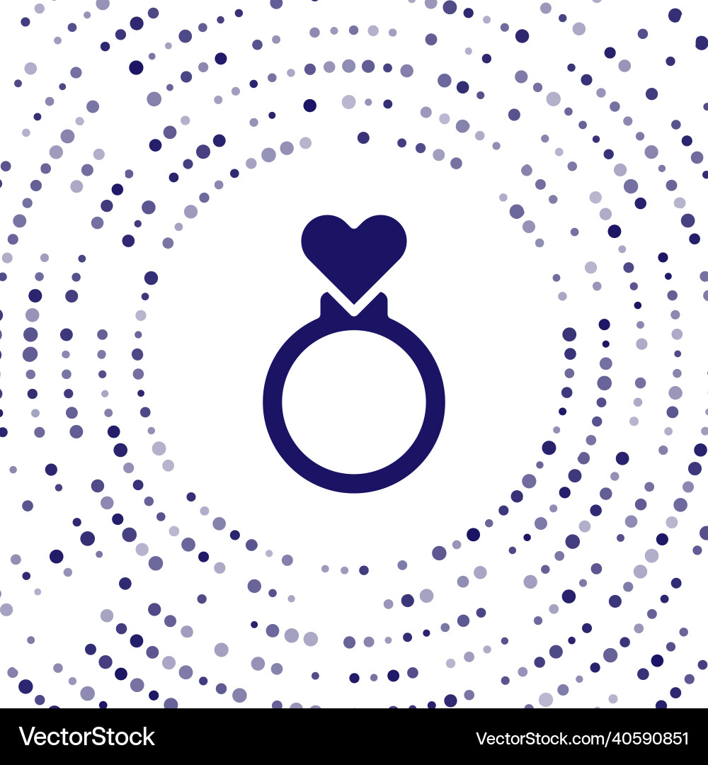 Blue wedding rings icon isolated on white Vector Image