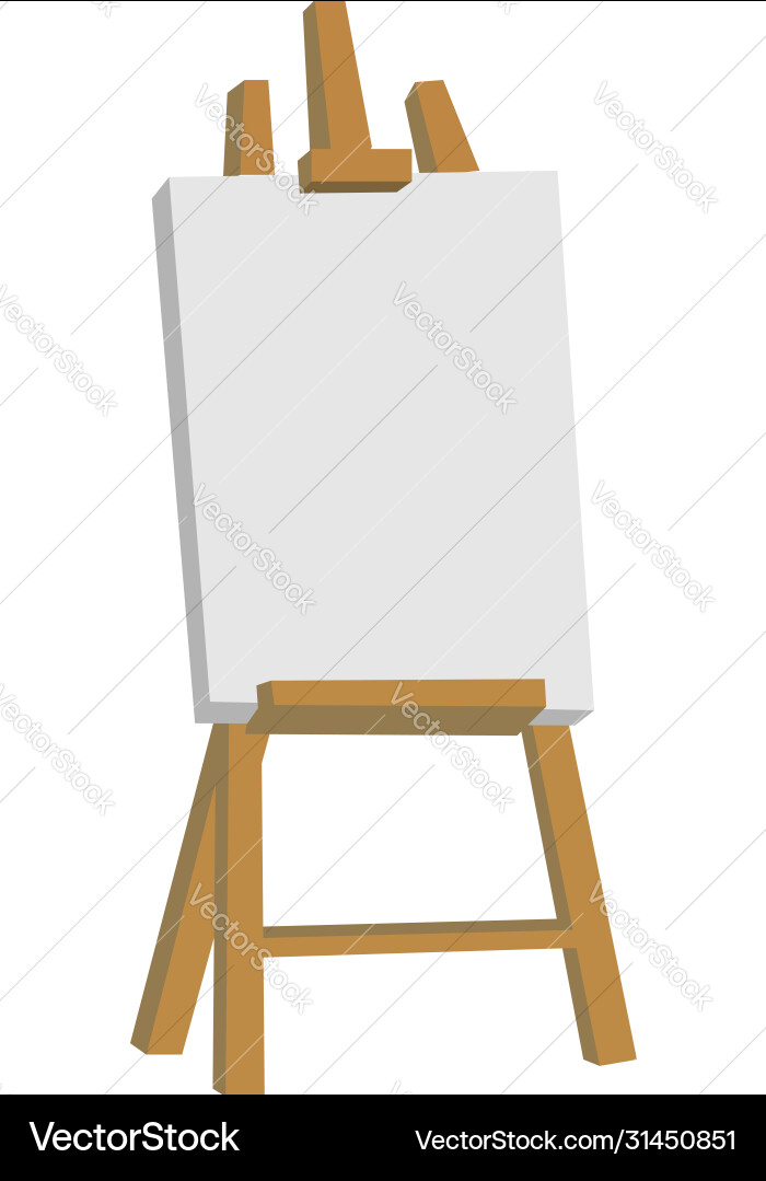 Easel on white background Royalty Free Vector Image