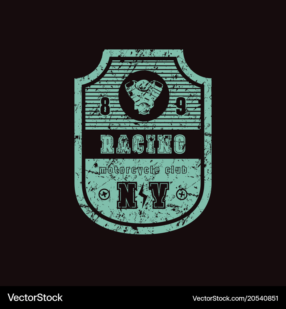 Emblem racing club Royalty Free Vector Image - VectorStock