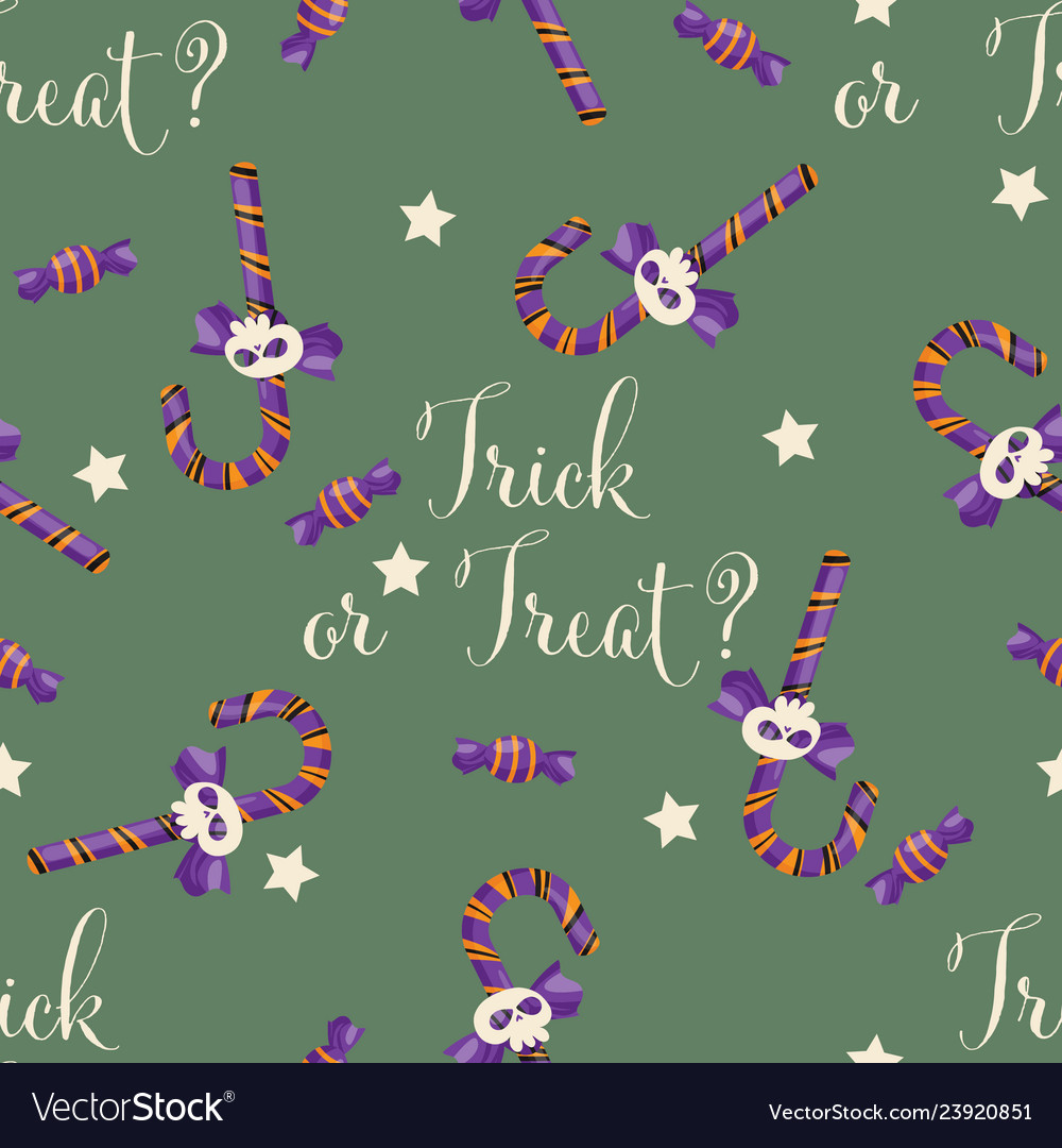 Halloween candy seamless pattern Royalty Free Vector Image