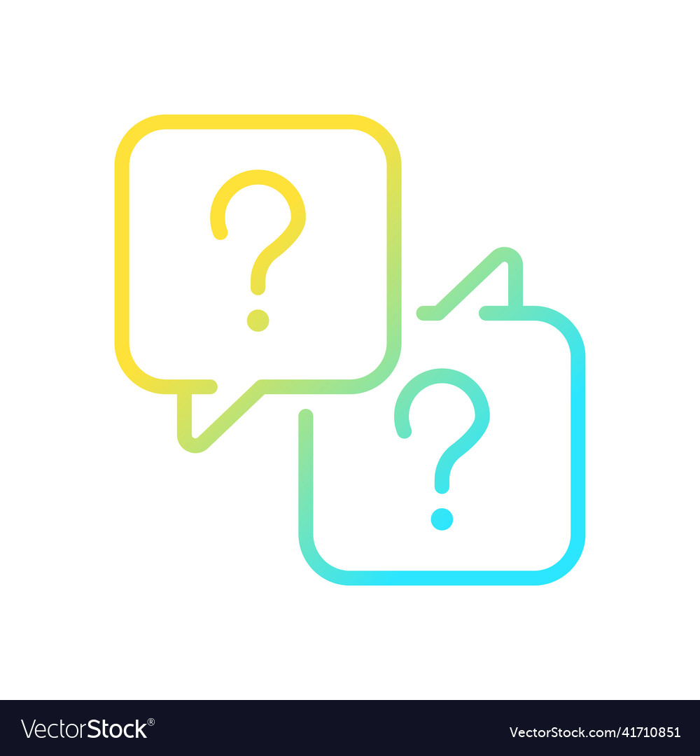 Misunderstanding gradient linear icon Royalty Free Vector Misunderstanding gradient linear icon Royalty Free Vector