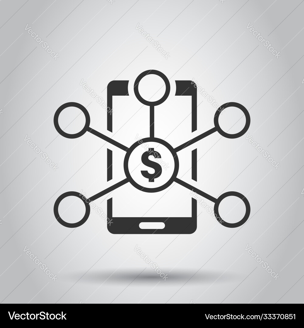 Payment services icon in flat style money send Vector Image