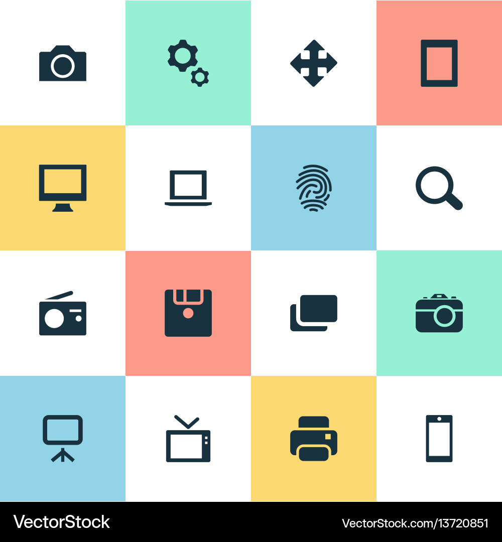 Set of simple digital icons Royalty Free Vector Image