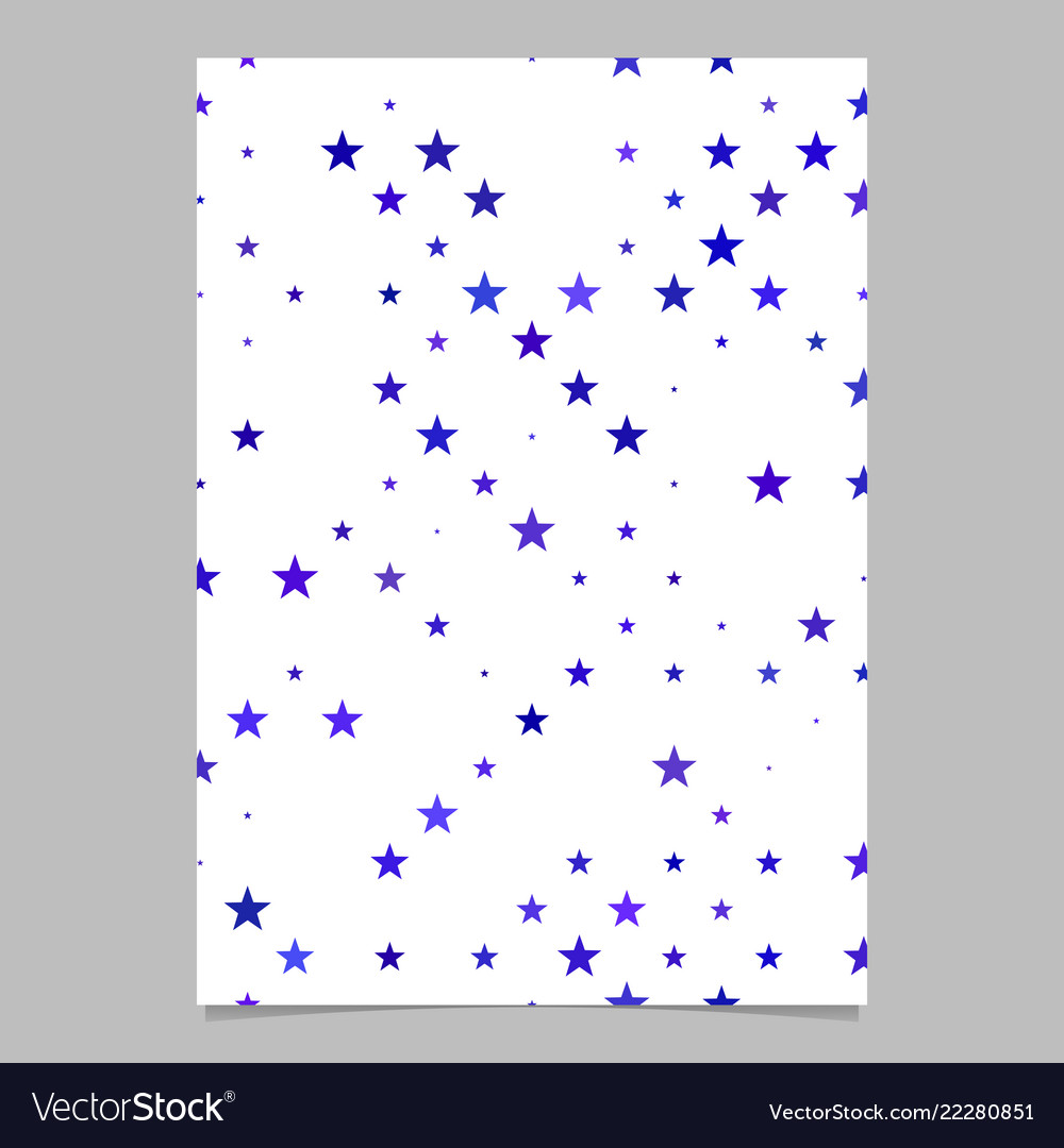 Star pattern flyer template - document background Vector Image