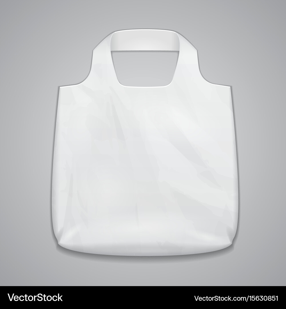 Textile fabric cotton handbag eco plastic bag Vector Image