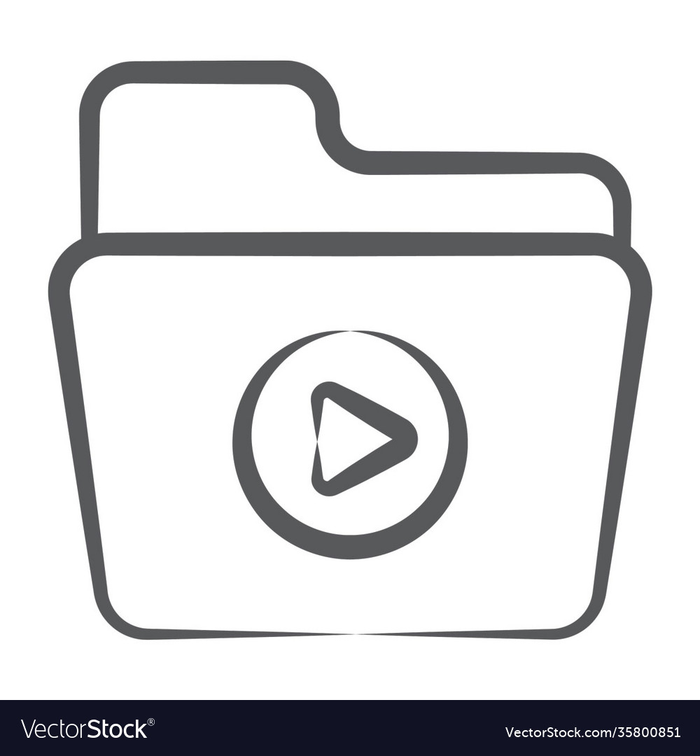 Video folder Royalty Free Vector Image - VectorStock