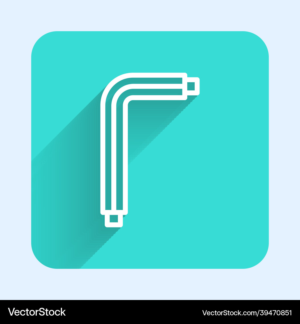 White line tool allen keys icon isolated with long