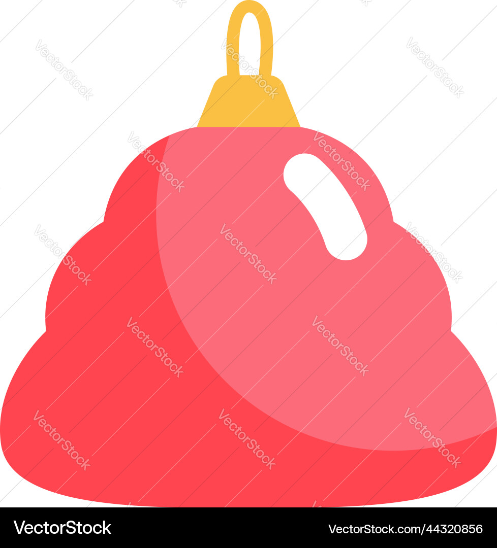 Hot pink christmas toy on a white background Vector Image