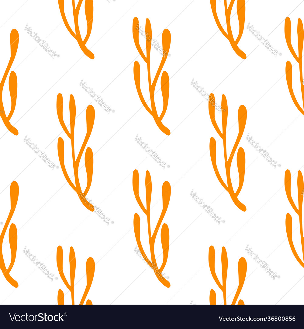 Isolated minimalistic branches seamless pattern Vector Image