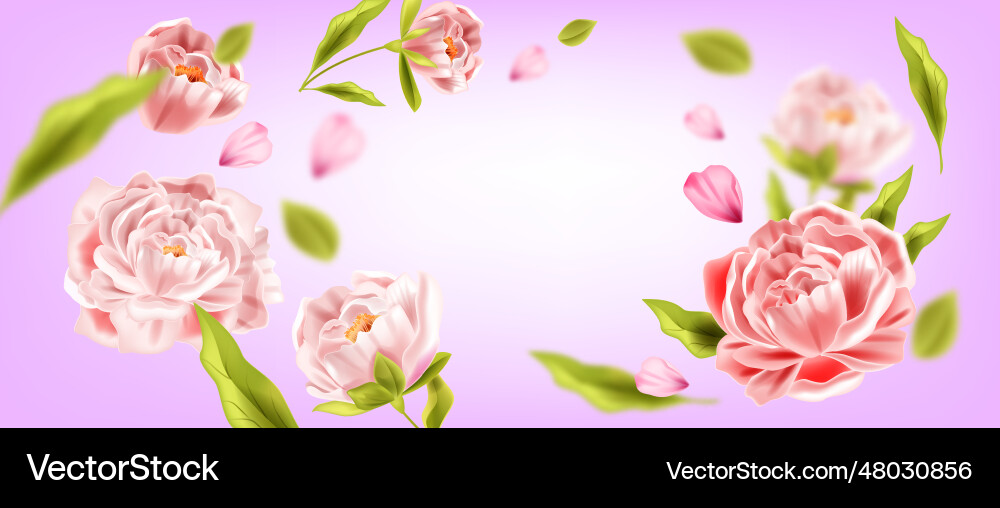 Love spring floral background valentine s day Vector Image