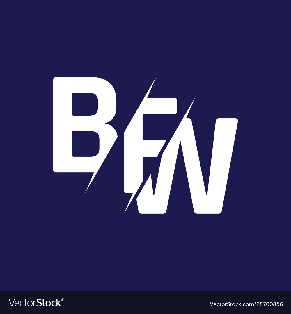 Monogram letters initial logo design bfw Vector Image
