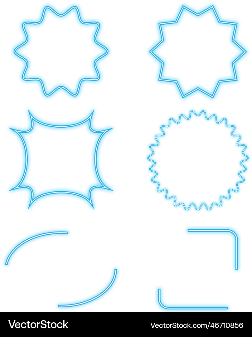 Neon frames Royalty Free Vector Image - VectorStock