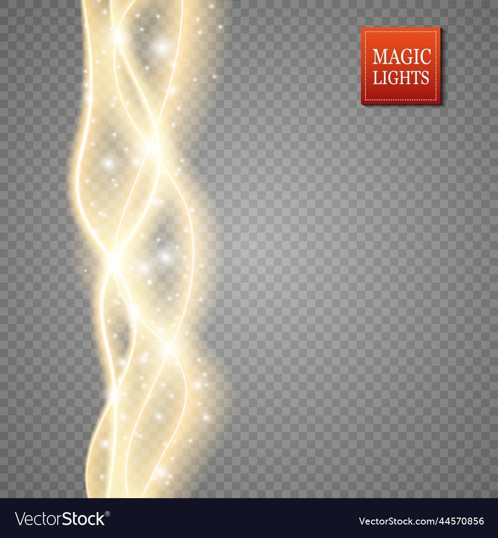 Set of magic glowing spark swirl trail effect Vector Image