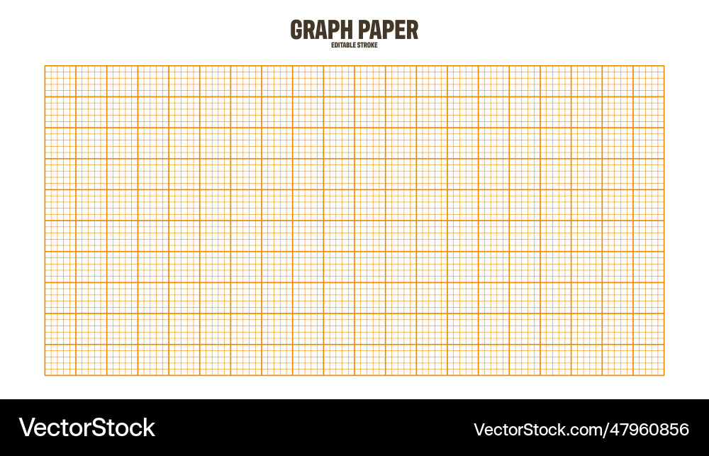 Sheet of graph paper with grid millimeter Vector Image