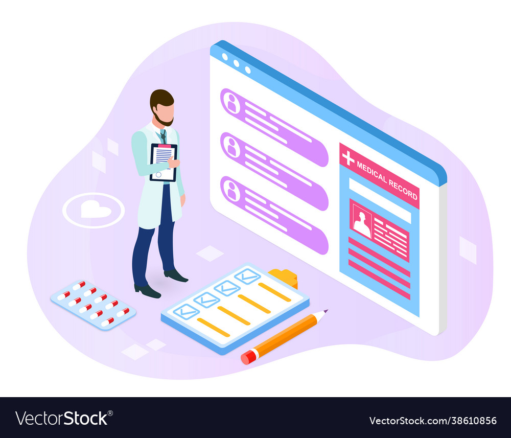 Study patients case concept Royalty Free Vector Image