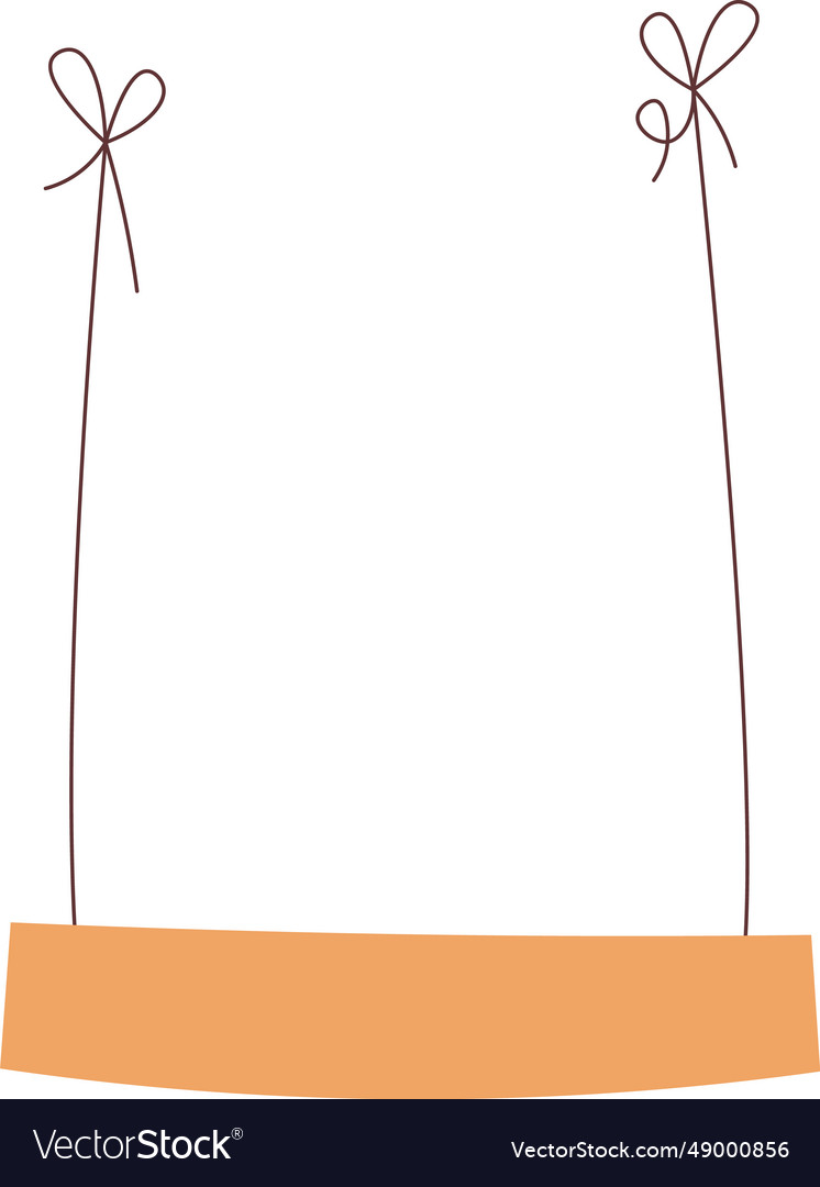 Swing On Ropes Royalty Free Vector Image Vectorstock