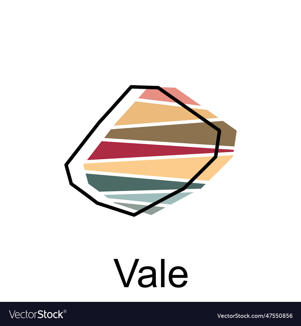 Vale map template stylized design Royalty Free Vector Image