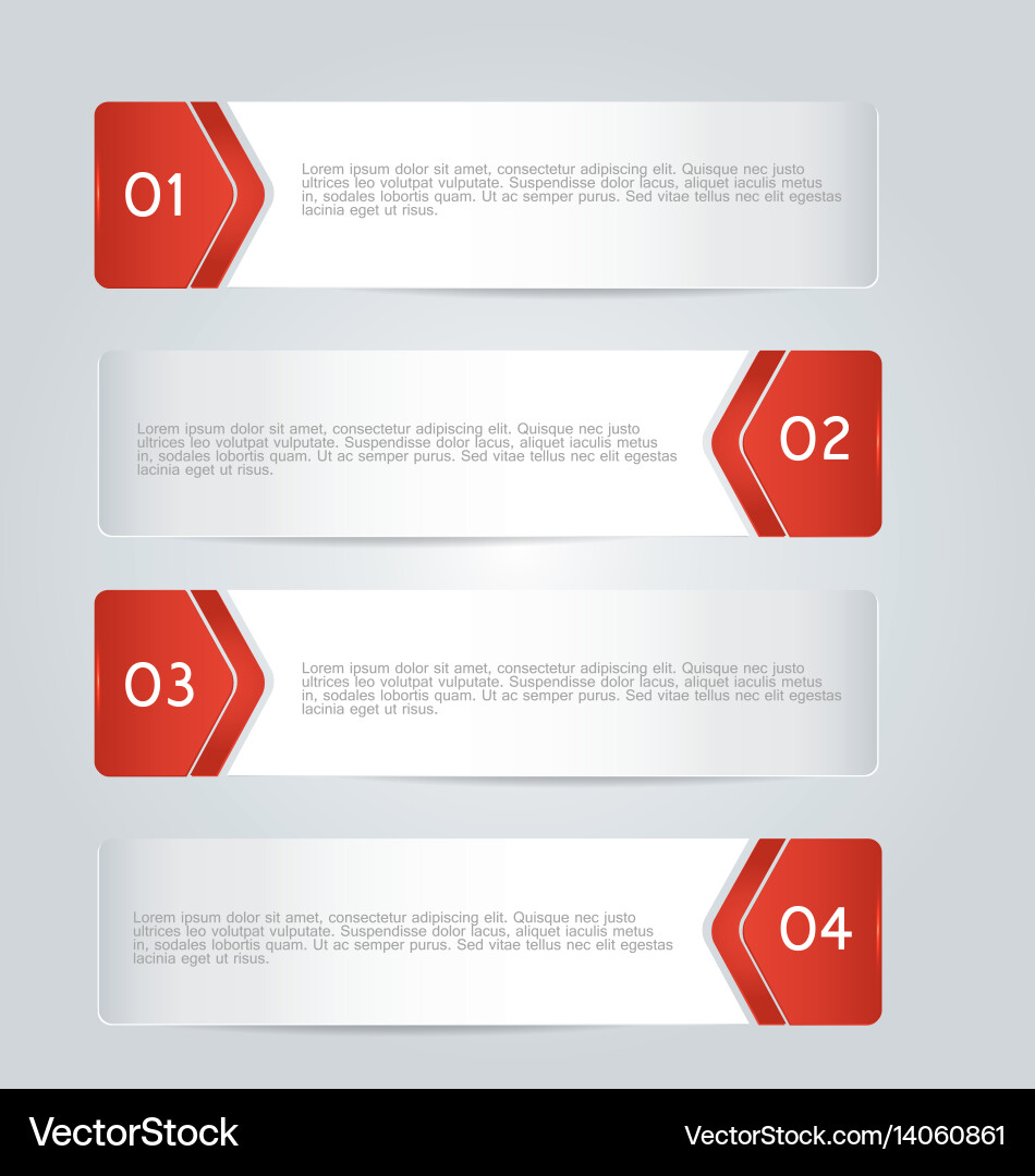 Business infographics template red color Vector Image